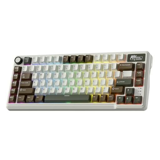 PBTキーキャップを採用したガスケット構造 - RK L75のガスケット構造は、ソフトでクッション性のあるタッチを実現し、振動を低減することで、一日中快適な打鍵感を体感できます。耐久性、耐油性に優れたチェリープロファイルPBTキーキャップを...
