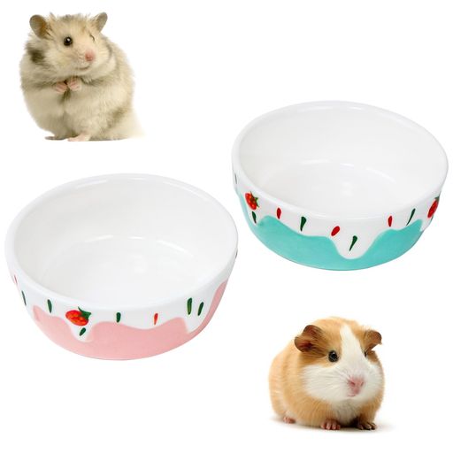 【2個入り】えさ皿は乾物、間食や生鮮食品を置くことができます。二つは日常のニーズを満たし、お得なセットです。 【高品質】ハムスターのボウルはセラミックで作られています。材質は安全で無毒で味がなく、ペットに優しいです。 【洗いやすい】セラミッ...