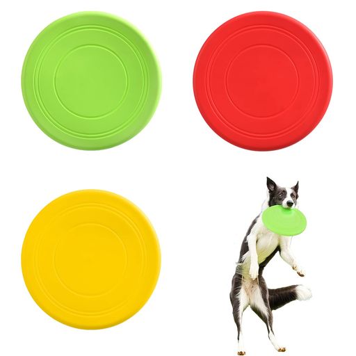 【犬フリスビー】フリスビーは小型犬/中型犬/初心者に適しています。犬のフリスビーは速く飛ぶことができ、中型犬はより速く反応するように訓練することができます。または、フリスビーを静かに投げて小型犬や子犬を訓練することができます。これは、初心者...