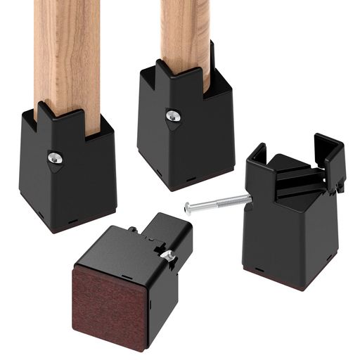 【製品仕様】パッケージ内容:4個セット(高さ75mm)。適用サイズ:直径22mm〜40mm以内。様々な脚を適応できます。色:ブラック。 【継ぎ脚の安定感】底部にはフェルトシールが採用されており、継ぎ脚が滑らず、床に傷もつきにくく、防音効果も...
