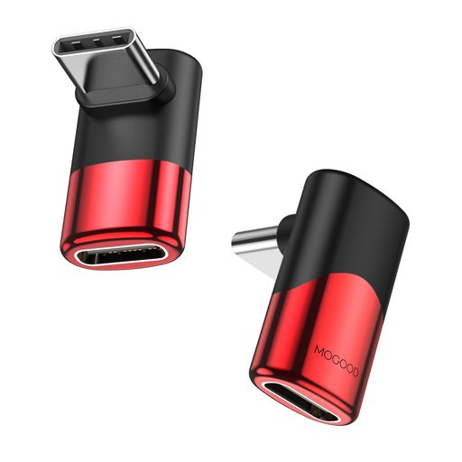 【USB CオスからCメスへ】このUSB C直角アダプタは、デバイスのCポートを過度に抜き差ししないように保護します。直角設計は、場合によってはケーブルをよりよく管理することができ、特に自動車、コーナー、ゲーム、壁に近い任意の物体などの狭い...