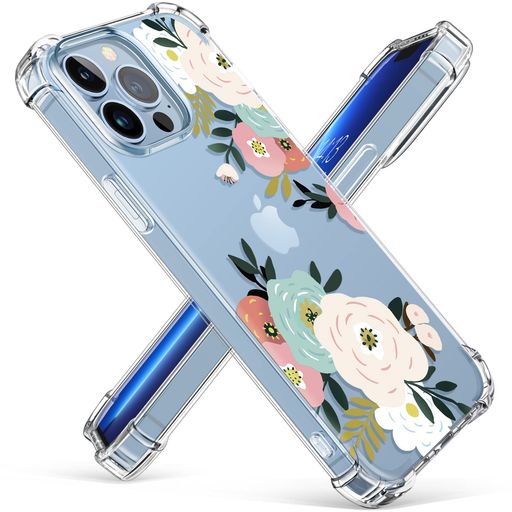 【対応機種】このケースは、iPhone13Promax(6.7インチ、2021発表)のみ対応し、手のフィット感も最高です。 【抜群なフィット感】半透明な花柄ケース、シンプルで可愛いデザインで本体の美しさが引き立つ。柔らかいTPU素材を採用し...