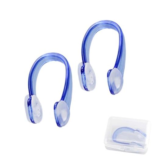 【商品詳細】スイミング鼻クリップ2点セット、ブラック/ブルー/ピンクの3色からお選びいただけます。専用収納ケース(4.5x4x2.5cm)付きで、コンパクトかつ軽量なので携帯に便利です。鼻クリップサイズはわずか3.5x2x1.5cmで装着感...