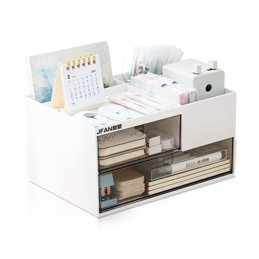 文房具 ​【組立不要・開梱後すぐに使える】​ 面倒な組み立ては一切不要。届いたその日からデスクやテーブルに置くだけで、散らかりがちな文房具や小物をすっきり整理整頓できます。 ​【効率的な分類収納・透明引き出し】​ 大小2杯の引き出しと深さの...