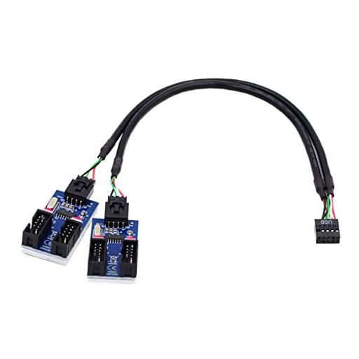 CYUSB2.0マザーボードケーブル9pin10pinUSB2.0コネクタ1~4マザー拡張スプリッタケーブルHUBコネクタアダプタポートMultilier USB2.0HUBチップセットを内蔵し、480Mbps速度をサポートする。 各ポート...