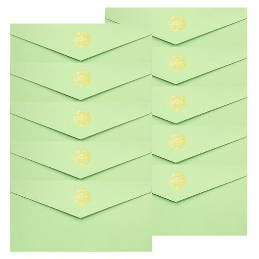 【セットの詳細】封筒セットセットには10枚の封筒が含まれており、色は緑です。封筒のサイズは22センチx11センチで、さまざまな場面で使用することができます。光の効果やディスプレイの輝度などの要因により、写真と実物にはわずかな色差がある場合が...