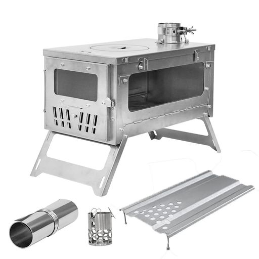 【二次燃焼の設計】側面には二重構造を採用し、二次燃焼を促進します。二次燃焼タイプは、薪が燃えている一時燃焼室で発生した未燃焼ガスを取り込んで、再燃焼させています。煙がクリーンになるので煤が出にくく、お手入れが簡単なのがメリット。また、燃焼効...