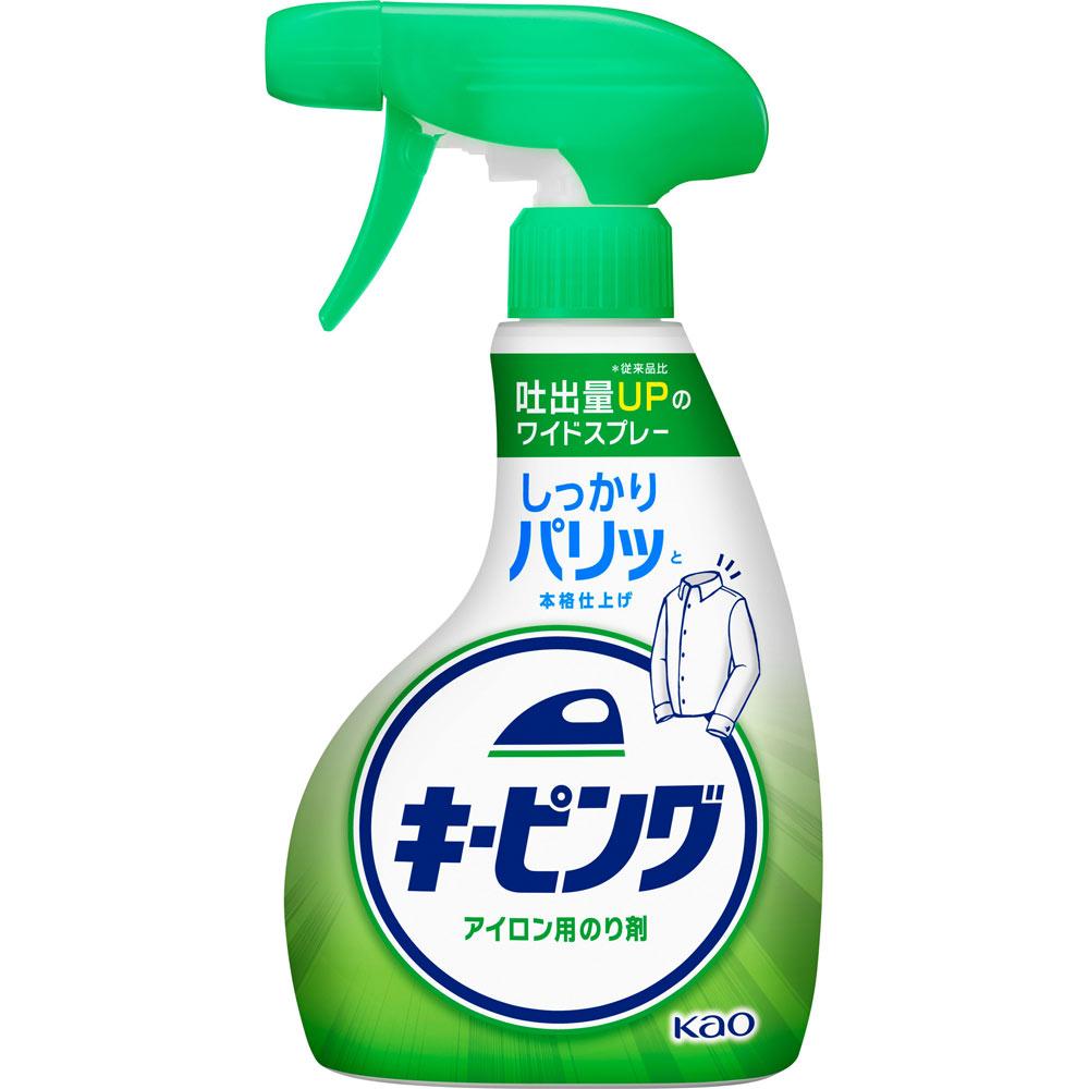商品情報 ■特徴 吐出量UPのワイドスプレー ＊従来品比 しっかりパリッと本格仕上げ 衣類をパリッと仕上げて、仕上がりが長持ちします。 ●エリ・そでなど、部分仕上げにも。 ●エリ・そでの汚れもつきにくくなります。 ●少ないスプレー回数でアイ...