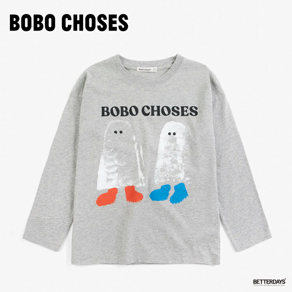 商品について かわいいゴーストがモチーフのロングスリーブTシャツ。 2体のお化けが可愛らしいブーティを履いているのがポイントです。 オーガニックコットンが使われており、 着心地にもこだわっています。 原産国 ポルトガル製 素材 オーガニック...