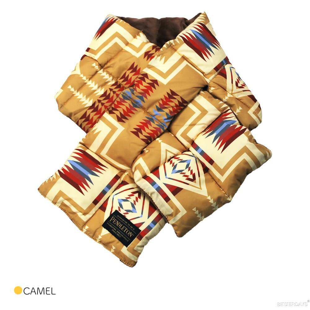 商品について ペンドルトンのオリジナルパターンが目を引くマフラー。 秋冬の着こなしにぴったりのダウン素材で、ボリューム感もたっぷり。 スリット部分に差し込んで、首に巻くことができます。 ※商品により一点一点柄の見え方が異なりますが、予めご了...