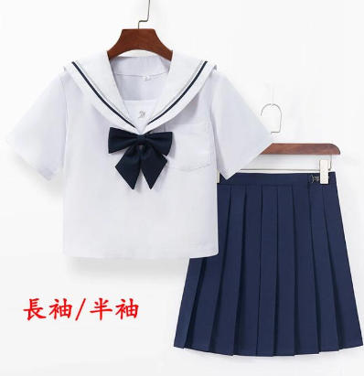 商品名 レディースセーラー服 ブラウス+スカート 上下3点セット 色 写真色 内容 3点セット サイズ S：肩幅36　バスト90　着丈46　ウエスト62-66 M：肩幅37　バスト94　着丈47　ウエスト66-70 L：肩幅38　バスト98...