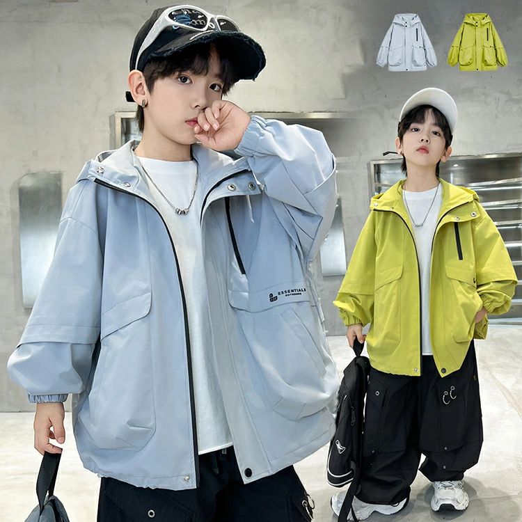 商品情報 商品名 マウンテンパーカー キッズ ウインドブレーカー 子供服 アウター パーカー ジャケット ブルゾン ジャンパー 男の子 女の子 フード付き 薄手 おしゃれ 素材 ポリエステル100% カラー ライトブルー|イエローサイズ 各...
