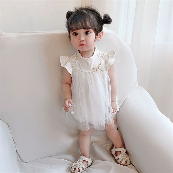 ベビードレス 女の子 セレモニードレス 春夏 チュールドレス ロンパース 新生児 夏服 可愛い 洋服 公主風 半袖 薄手赤ちゃん 出産祝い 百日祝い 結婚式 かわいい 59cm 66cm 73cm 80cm 90cm ベビードレス 女の子 ...