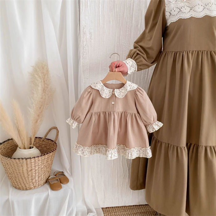 ベビードレス 女の子 セレモニードレス 春秋 子供服 ワンピース 長袖 花柄 フォーマル ベビー服 ベビー ドレス 姉妹コーデ お揃い 結婚式 キッズドレス 赤ちゃん お宮参り 誕生日 お宮参り 73cm 80cm 90cm 100cm 1...
