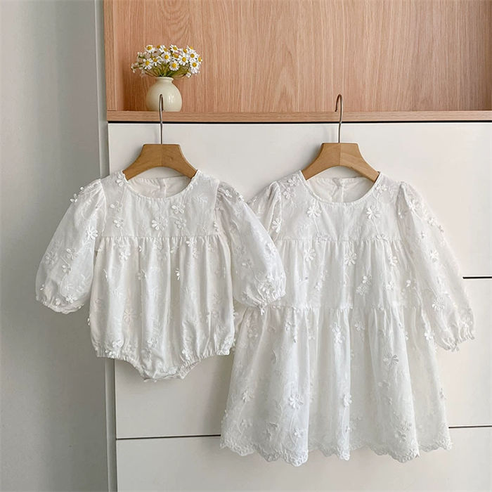 ベビードレス 女の子 セレモニードレス 春夏 春秋 キッズドレス 子ども服 子供服 姉妹 お揃い リンクコーデ ベビー服 ロンパース ワンピース フォーマル 長袖 赤ちゃん おしゃれ かわいい 出産祝い 誕生日 プレゼント お宮参り 66 ...