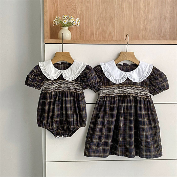 ベビードレス 女の子 セレモニードレス 夏服 半袖 子供服 キッズドレス 姉妹コーデ お揃い リンクコーデ ロンパース ワンピース かわいい ベビー服 春夏 子ども 子供 赤ちゃん おしゃれ 誕生日 プレゼント お宮参り 66 73 80 ...