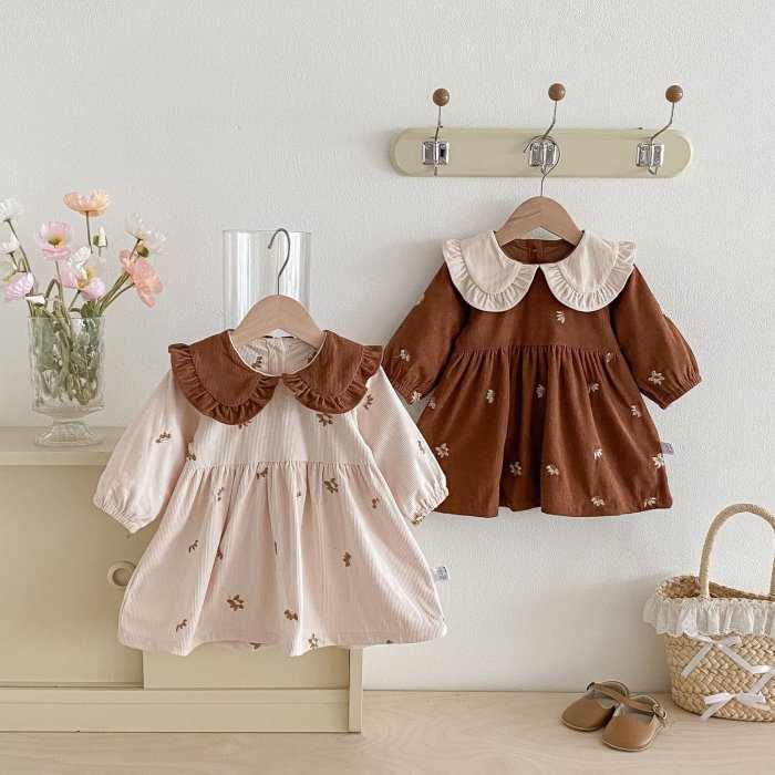 ベビー服 ワンピース ベビードレス 春秋 子供服 長袖 ワンピース 花柄 お姫様 女の子 キッズ ワンピース 結婚式 子ども服 赤ちゃん 女児 おしゃれ かわいい お出かけ 七五三 入学 入園 保育園 幼稚園 誕生日 プレゼント ベビー服 ...