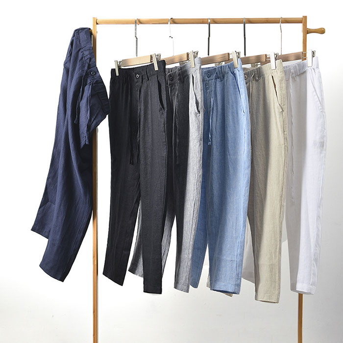 商品名 メンズ　パンツ 色 ホワイト・グレー・ブラック・ブルー・ネイビー・ナチュラル サイズ S-2XL 素人採寸若干の誤差がある場合がございます。 素材 リネン ご了承いただきたいこと ※サイトに掲載の商品は、撮影の環境とモニター環境によ...