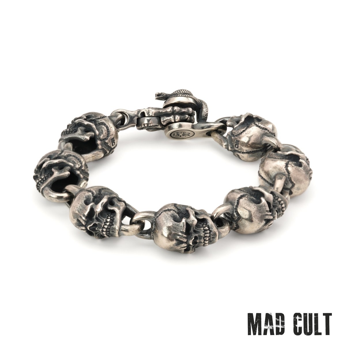BRANDMAD CULTITEM INFORMATION素材SILVER925サイズ（約）【スカル】高さ：25mm、幅：14mm、厚み：18mm、【ビーンズチェーン】幅：12.5mm付属品ビヨンクールギャランティカードGUIDE在庫につい...