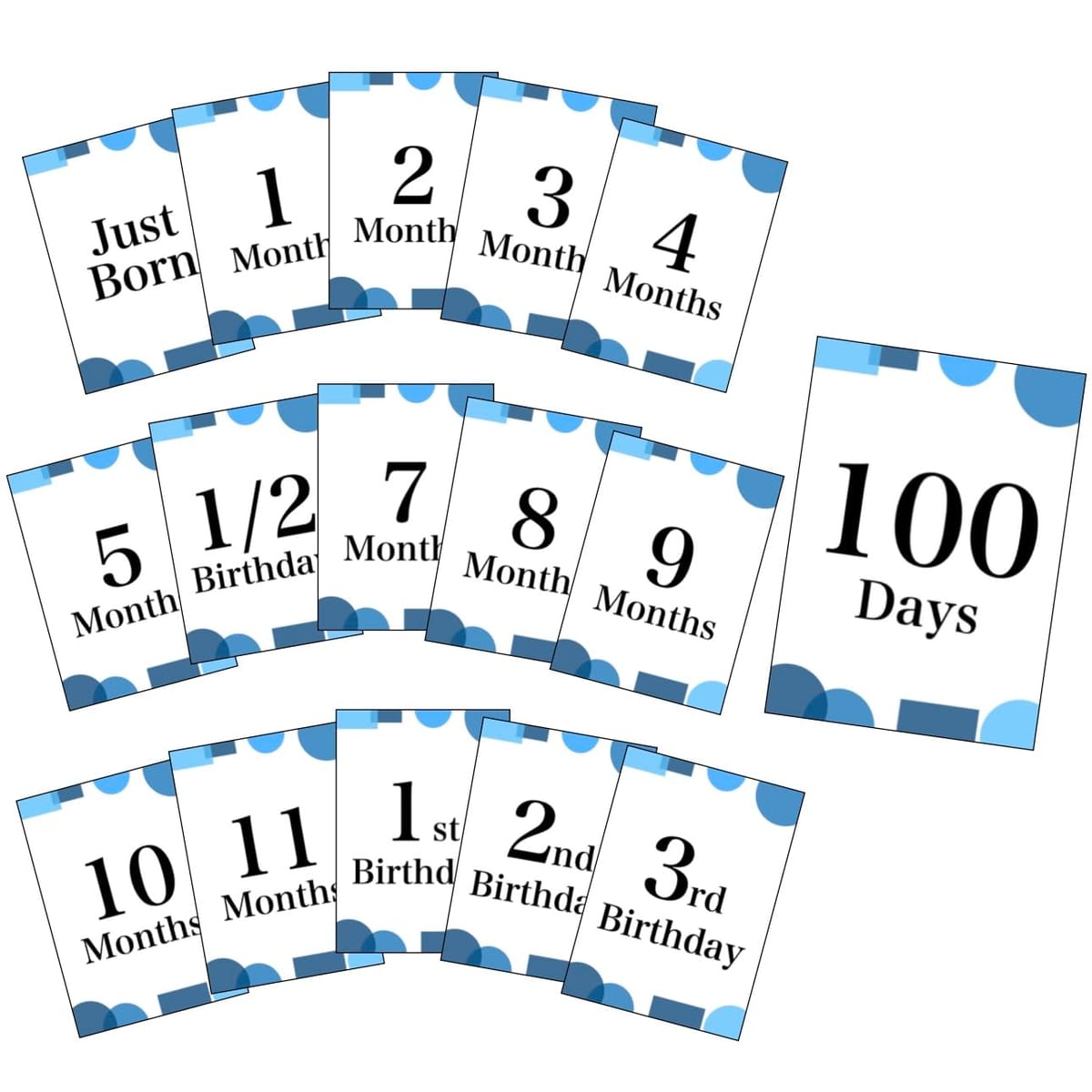 シンプルなデザインで、男女兼用で使用可能サイズ：はがきサイズ（14.8cm x 10cm)3歳まで対応！16種類のマンスリーカード 月齢フォトに使用できる月齢カード(マンスリーカード)です。 はがきサイズで16枚セットになります。