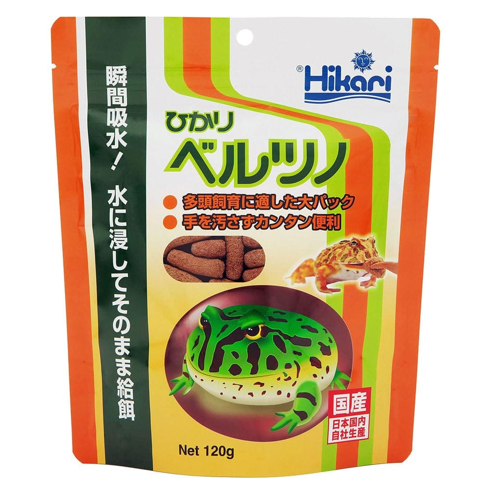 粒を水に浸すと1～2秒で吸水し、その後ちぎれにくくモチモチした物性に変化。手を汚さず簡単に与えられます。 ベルツノガエルをはじめとするツノガエル類が必要とする栄養を全て含んでいますので、この飼料だけで飼育できます　（カルシウムやビタミンを補...