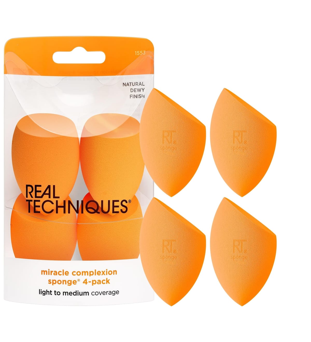 Real Techniques 4 Miracle Complexion Sponges Make Up Brush Set