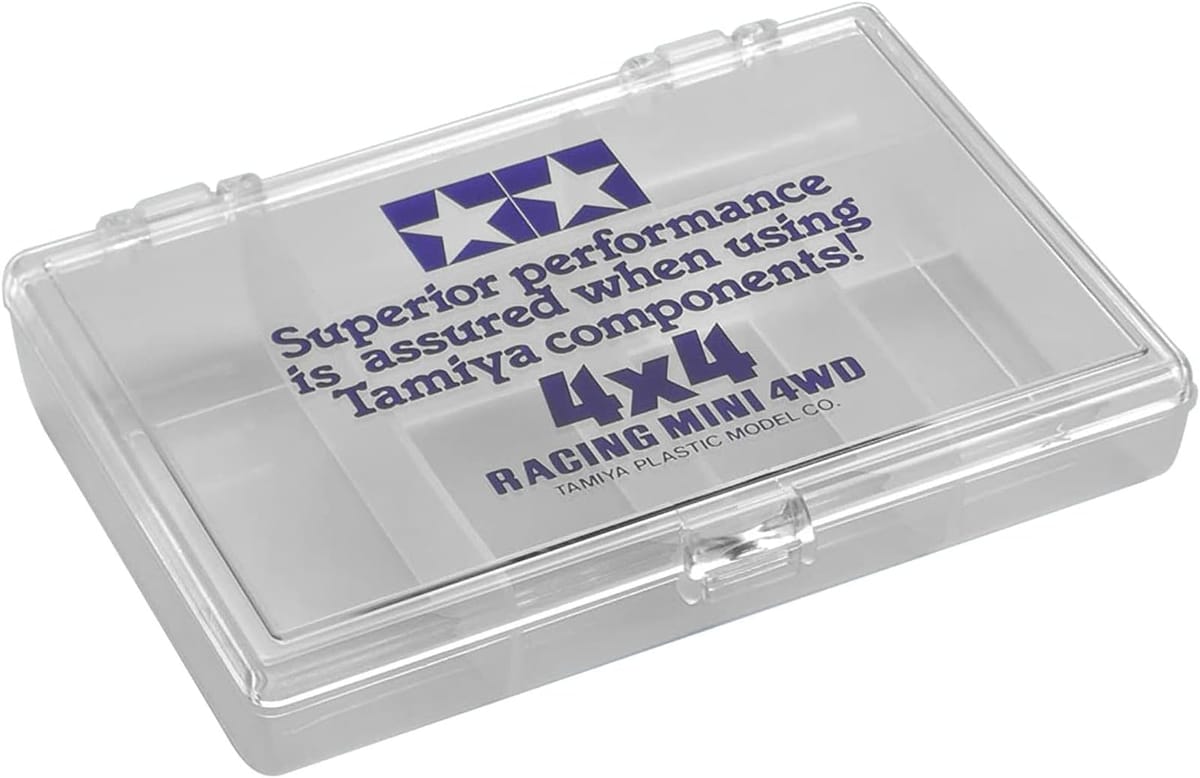 ピニオンギヤやビス、ナットなどの細かいパーツを整理して収納するのにぴったりなケースです。半透明ホワイトのケース本体には仕切りが6つあり、パーツの分類に大活躍。ワッシャーなどのつまみにくい部品をスムーズに取り出せる、角の丸みもポイントです。中...