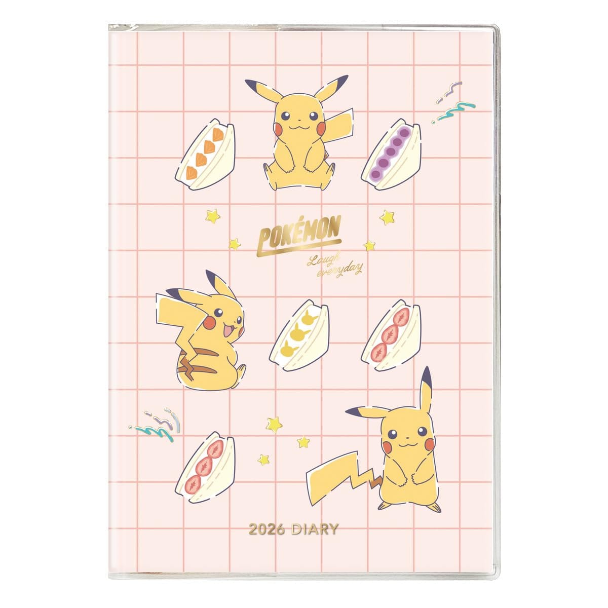 かわいいイラストがたくさんの手帳です。マンスリータイプB6サイズ　96ページ掲載月:2025年10月～2026年12月ゴールド箔加工あり/FSC認証紙使用