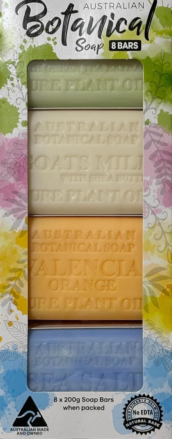 ✅商品名：オーストラリアン ボタニカルソープ マルチパック（8個入り） ✅内容量：200g × 8個（合計1.6kg） ✅香りの種類（各2個ずつ）： ・アロエベラ＆グリーンティー（Aloe Vera with Green Tea Extra...