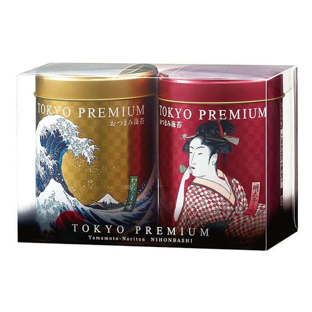 お土産にピッタリの浮世絵デザイン缶 味付け海苔 プレゼント おつまみ セット 詰め合わせ ギフトセット