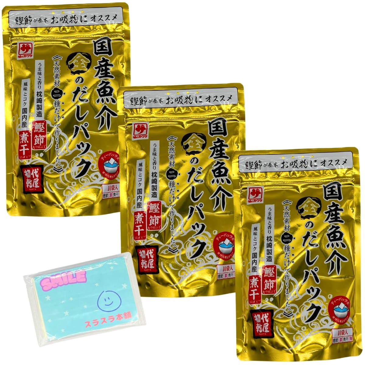 カクサ 国産魚介 金のだしパック 80g ×3袋セットです。国産製造の鰹節をベースに、国内産の煮干しを加え、上品な味わいを実現しました。 ティーバック式なので水から煮出すだけで簡単に調理できます。 カクサ 国産魚介 金のだしパック 80g ...