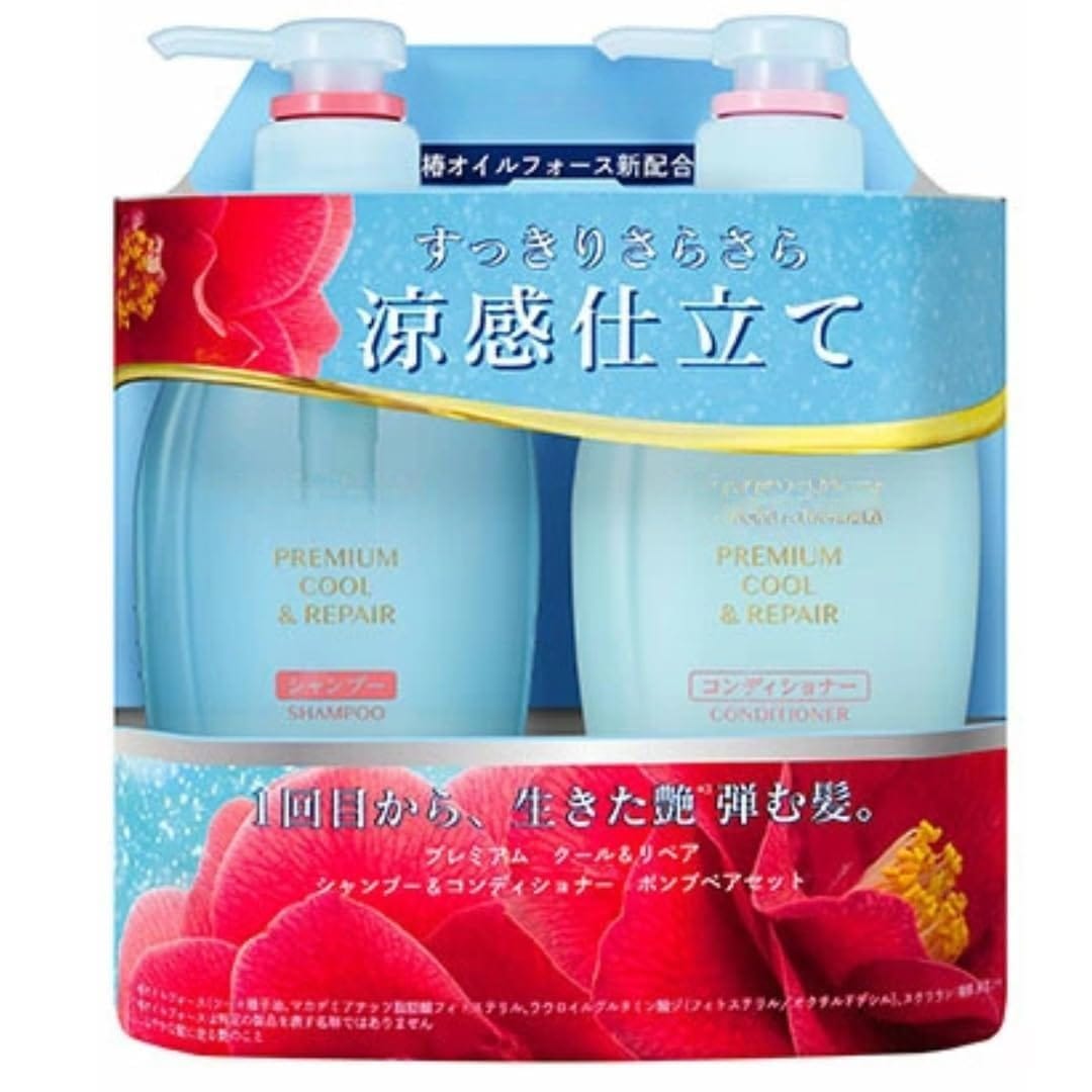 夏限定・涼感仕立てのクール処方で地肌すっきり爽快、汗ばむ季節に最適なヘアケアセット椿オイル配合によるW補修処方でダメージヘアを芯から補修し、さらさら艶髪を実現シャンプー＆コンディショナー各450mlの大容量、毎日の使用にぴったりな1個セット...