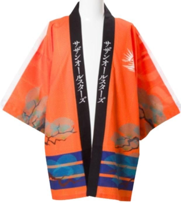 サザンオールスターズ（サザン）の45周年グッズが、ファン待望の法被（ハッピ）として登場しました！この鮮やかなオレンジの法被は、まさに目を引く存在。その特別な色合いで、あなたもサザンオールスターズの45周年を祝福しましょう。この法被を纏うこと...
