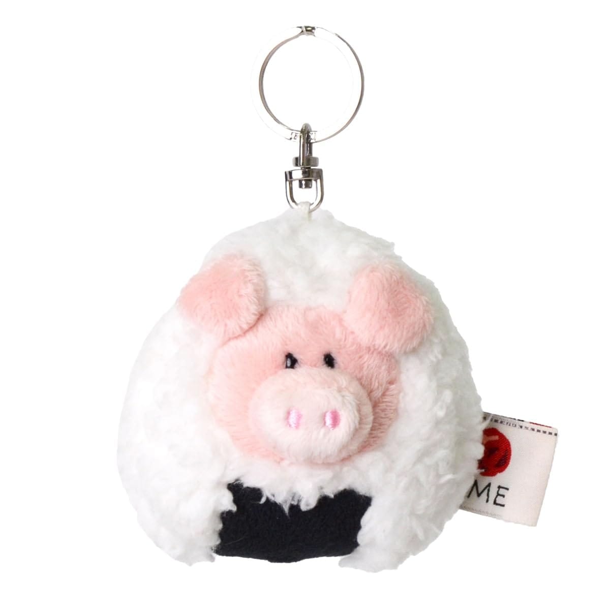 みんながオニギリの姿に変身！！まるまるとしたフォルムに海苔が巻かれている姿がとってもキュート♡こちらは、ぬいぐるみの肌触りをそのまま残したキーホルダー オニギリ ピンクピッグ 8cmです。NICIのぬいぐるみは手洗いができます。やさしく洗っ...