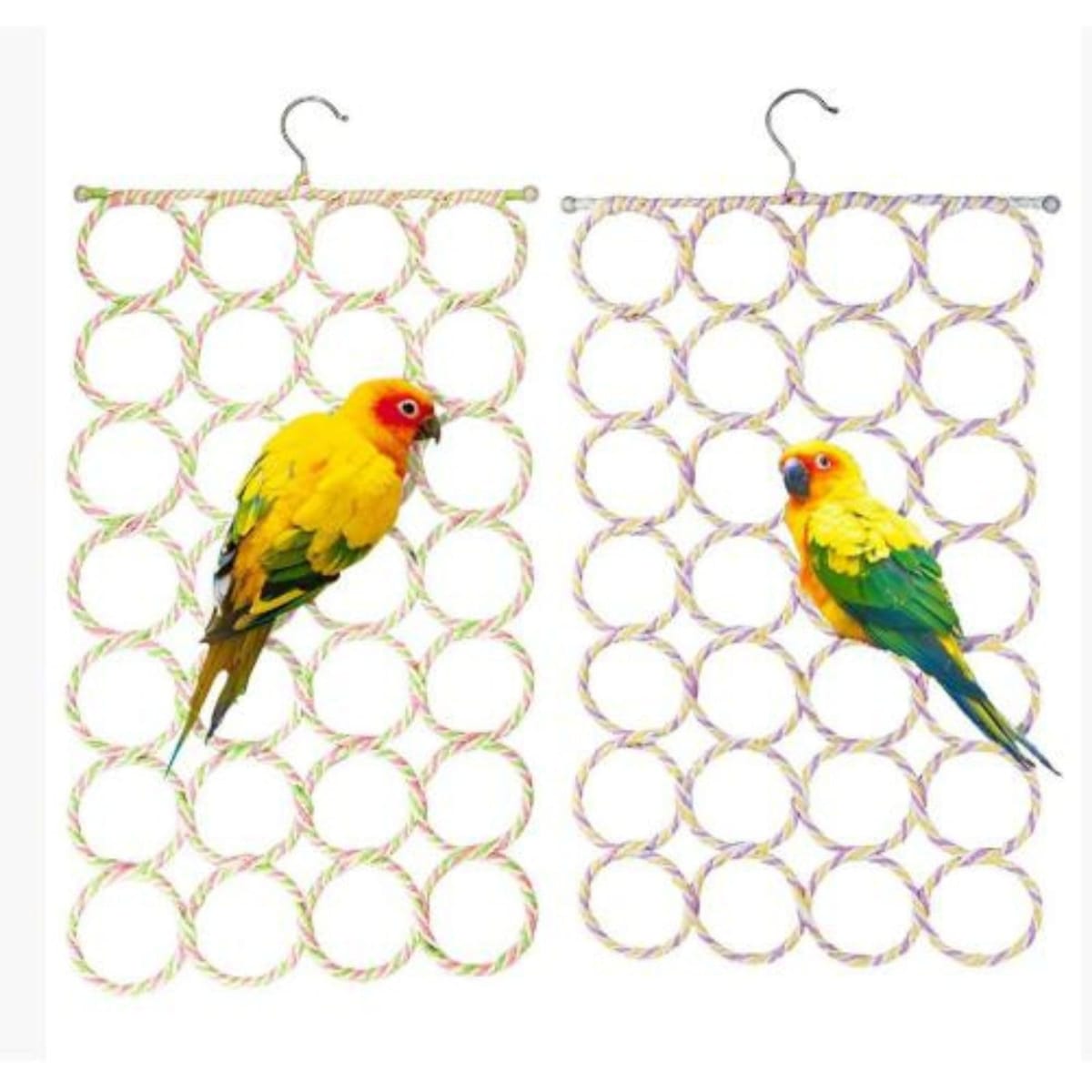 鳥 ハンモック 小鳥 インコ 小動物 用 おもちゃ 吊り下げ 止まり木 2点セット【鳥用ハンモック】小鳥たちが 動き回る遊び場です【止まり木・クライミング】 インコ オウム たちが 止まったり よじ登ったり 運動 できる バード トイ です...