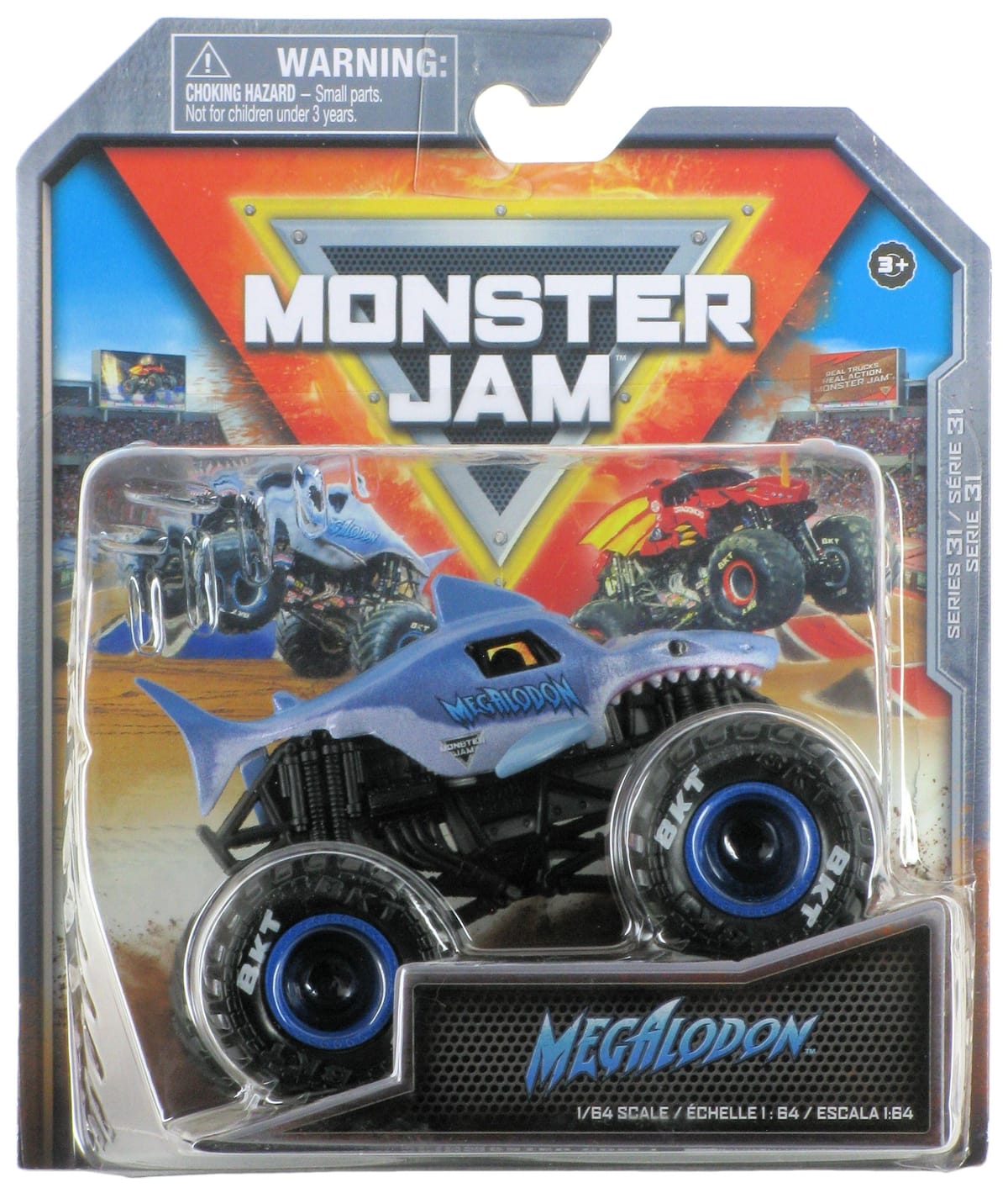 Monster Jam 2023 スピンマスター 1:64スケール ダイキャストトラックシリーズ 31 レガシートラックシリーズ メガロドン。公式モンスタージャムトラック:1:64スケールのモンスタージャムモンスタートラックで、あらゆるもの...