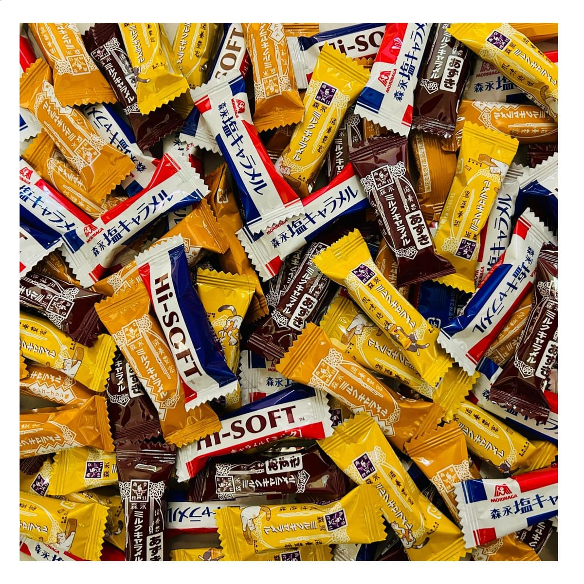 森永 キャラメル 5種 の食べ比べセットです。 ミルクキャラメル あずき 塩 マンゴープリン Hi-SOFT＜ミルクキャラメル＞ほどよい甘さとミルクのコクが、優しくココロとコバラを満たしてくれる、食べやすくシェアしやすいキャラメルです。 ＜...