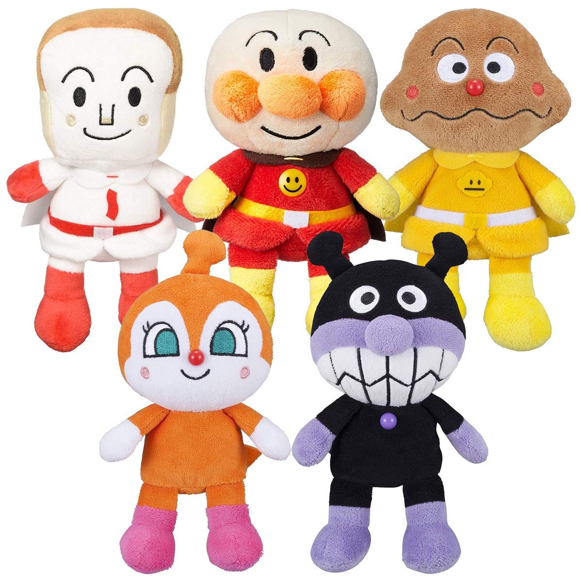 ★みんな大好き!ANPANMAN★　 キッズに大人気!みんなが大好きなアンパンマンと仲間たちのぬいぐるみ。 こちらは、やわらかくて軽いプリちぃシリーズの「プリちぃ★ビーンズSPlus」の5体セット商品です。 小さなお子様がいつでもどこでも持...