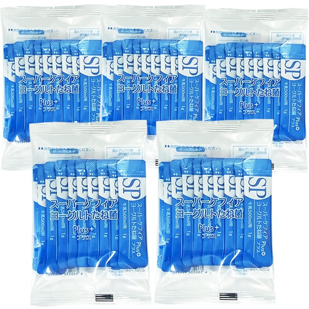 内容量：10g(1g×10本)×5袋※ケフィアヨーグルト25,000ml分原材料：脱脂粉乳、マルトデキストリン、乳酸菌、酵母、ビフィズス菌使用方法：牛乳500mlにたね菌1本を入れてください。 ※発酵適応温度は25度前後、発酵時間は24時間...