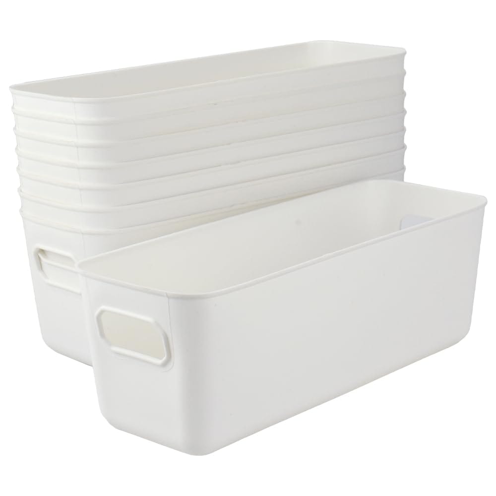 衣服・文房具・化粧品・調味料など様々なアイテムの整理整頓に役立つ収納ボックスです。蓋が無いため一目で中身が把握しやすく、必要な物を探す手間や時間が省けます。　両サイドには取っ手を完備しており、別の場所へ移動させたり棚から引き出しやすい仕様。...