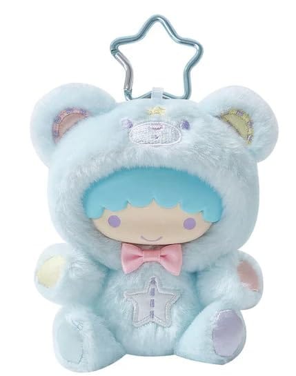 【サイズ】約H120×W90×D60mm(金具含まず/最大)【素材】ポリエステル、ABS、金属 立体的なお顔がかわいい！星型のカラビナつき！パフポフの顔刺入り！しっぽのリボンがかわいい！かわいいマカロンカラー