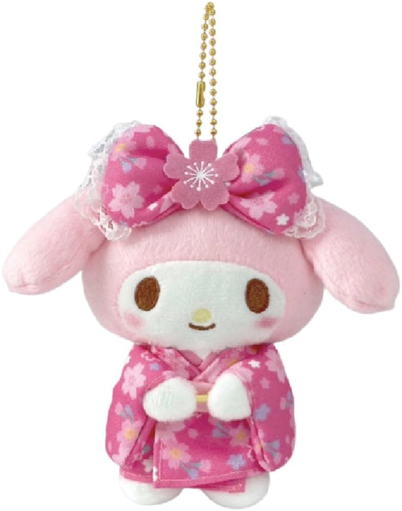 着物姿のマイメロディ桜柄の着物がとってもかわいい素材・材質:ポリエステル生産国:中国