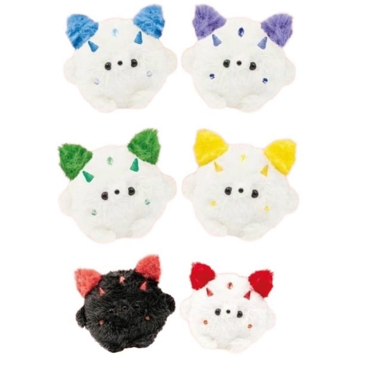 内容 1. 赤 (火属性) 2. 青 (水属性) 3. 紫 (闇属性) 4. 緑 (草属性) 5. 黄色 (電気属性) 6. 黒赤 (悪,火属性)4589795382547サイズ：全長約95mm 全6種コンプリートセット（全6種×各1個ずつ...