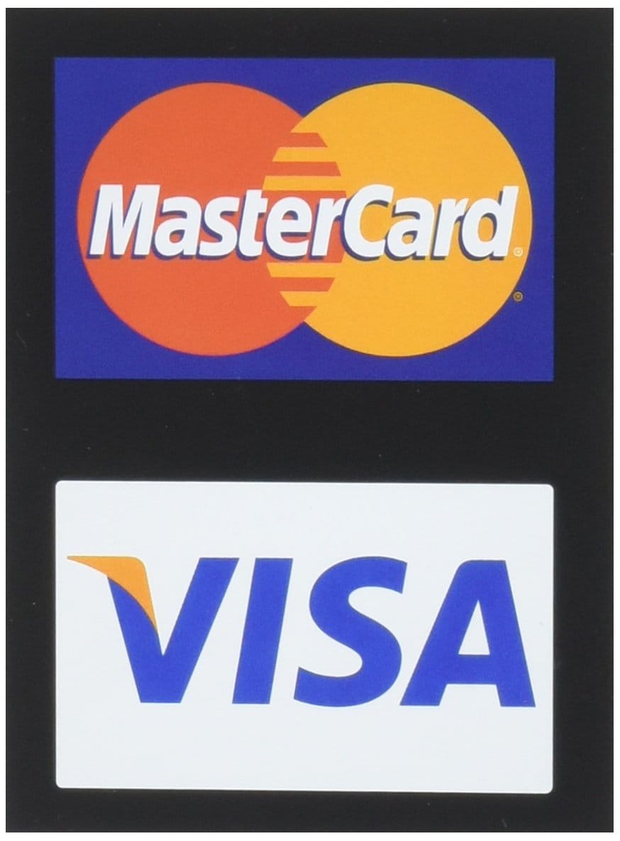 ビザ/マスターカードサインVisa/ Mastercardロゴクレジットカードサインビザデカール、マスターカードデカールビザ これは、VisaとMasterCardを受け入れる商人のためのビニールウィンドウまたはドアデカールです。 幅4 3...