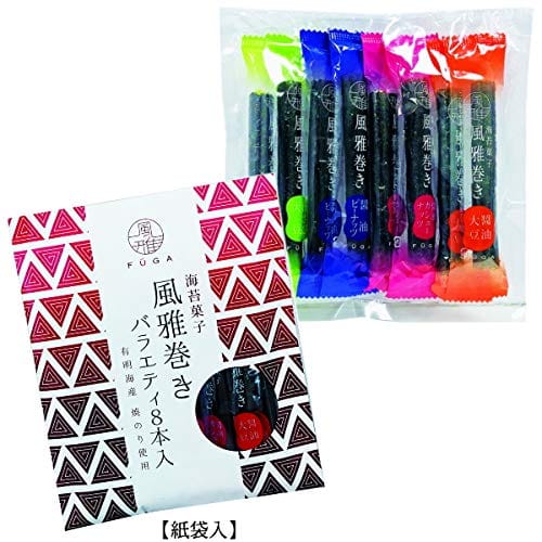 風雅巻きの人気の4種類8本をデザイン紙袋に詰めました。ちょっとしたプレゼントや、粗品におすすめします。メール便（ゆうパケット）で発送いたしますので、下記の注意事項をよくご確認の上ご注文下さい。 ＜メール便（ゆうパケット）発送の際の注意事項＞...