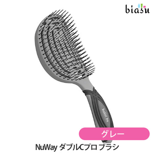 biasu【商品名】 NuWay ニューウェイ DoubleC ダブルCプロ ブラシ グレー【メーカー/ブランド】 NuWay ニューウェイ【商品概要】毎日のブラッシングを、毎日の贅沢に。 NuWayBrushは、”髪のための新しい手段”と...