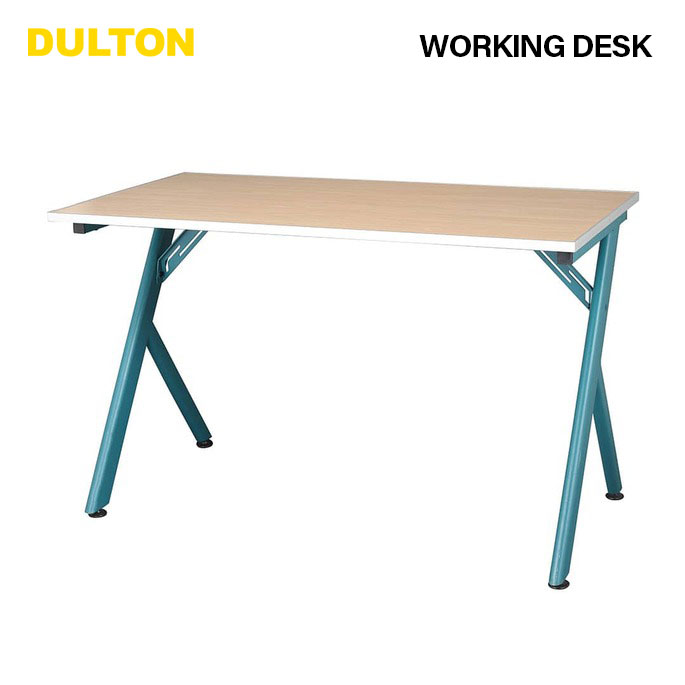 机 WORKING DESK BLUE ワーキング デスク　ブルー ダルトン F21-0391BL 作業机 作業テーブル 重厚感 シンプル 子供部屋 作業用 特徴的な形状とカラーリングが目を引く作業用デスク。 その独特な形状は、使用時に絶妙...