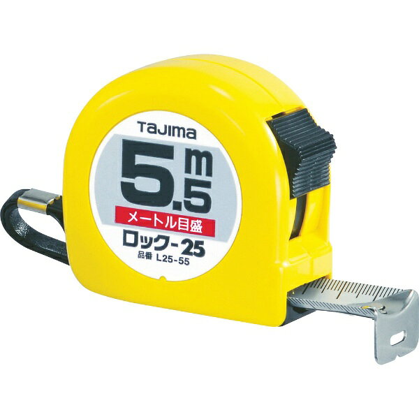 ■テープを固定できる、ロックタイプです。■ショックアブソーバー付です。■テープ幅19mm以上は表・裏両面目盛です。（ただしL25-100BLは片面目盛）【仕様】・テープ長さ（m）： 5.5・テープ幅（mm）： 22・水平保持（m）： 2.1...