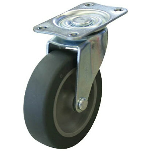 ■エラストマー樹脂車輪の採用でタイヤ痕がつくのを軽減します。■平台車用キャスターです。【用途】・ルートバン（メッシュタイプ）用キャスターです。【仕様】・車輪材質： エラストマー・キャスタータイプ： 自在・取付ピッチX×Y（mm）： 56×2...