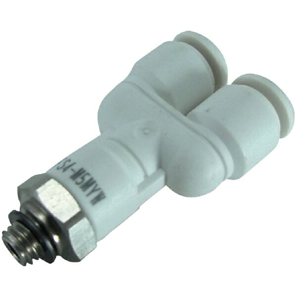 【用途】0使用流体【仕様】・接続口径： M5×0.8・適合チューブ外径D（mm）： 4×4・六角対辺（mm）： 10・使用圧力： 1MPa（空気）、0.3MPa（水）・使用流体： 空気、水・流体温度： -5〜60℃（空気）、5〜40℃（水）